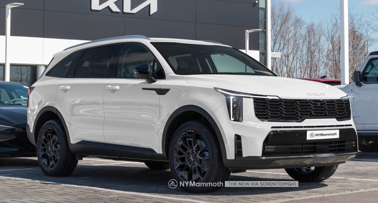 "와 미친, 디자인이 호랑이 그 자체".. 기아 쏘렌토 부분변경, 실제 주차장에서 목격?