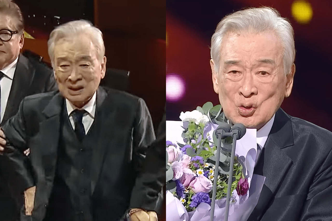 "부축받아 무대 올라가더니"... 91세 배우 이순재의 걱정되는 근황